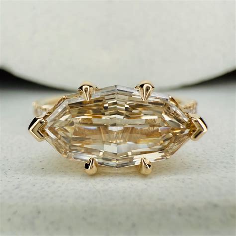 Ingrid 2 02 Carat East West Marquise Natural Champagne Diamond