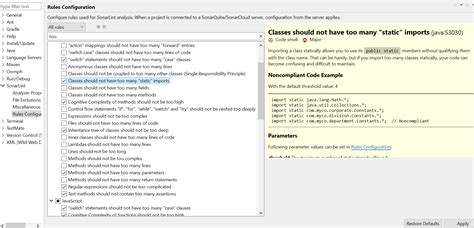 How To Change Existing Rules In SonarLint Eclipse Sonar Community