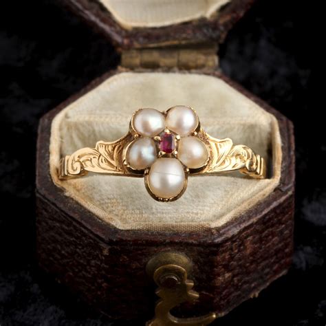 Victorian Ruby And Pearl Pansy Ring — Erica Weiner
