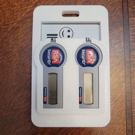 3d Printed 3 Id 2 Rsa Securid Fob Id Badge Etsy