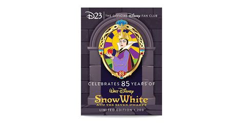 The Fairest Pin Celebrating Snow White And The Seven Dwarfs 85th