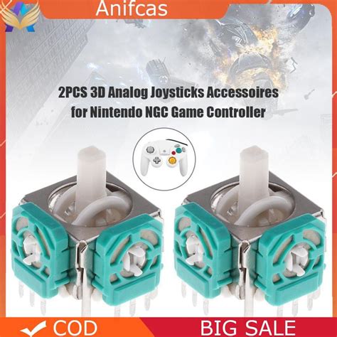 2pcs 3d Analog Stick Sensor Module Thumb Stick For Ngc Gamecube Controller Shopee Malaysia