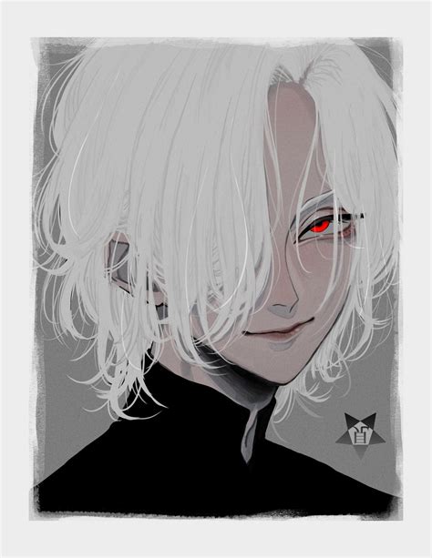 Парень с черно белыми волосами арт фото и картинки Abrakadabra Fun