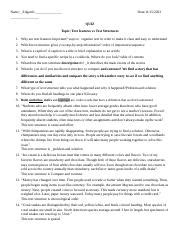 Yair TF VS TS QUIZ Yair Joya Docx Name Edgardo Date 11 15 2023 QUIZ Topic Text Features Vs