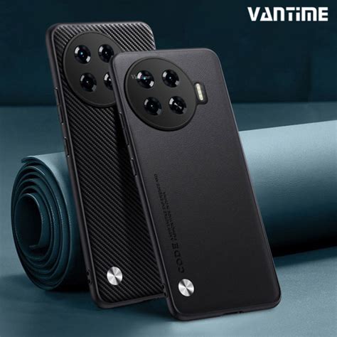 Vantime For Tecno Spark 20 Pro Plus 4g Case Pu Leather Back Carbon Fiber Pattern Slim Matte