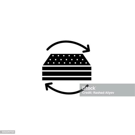 매트리스 화살표 새로 고침 아이콘 Ui 및 Ux 웹 사이트 또는 모바일 응용 프로그램에 대한 수면 아이콘에 대한 간단한 편의 가구에 대한 스톡 벡터 아트 및 기타 이미지