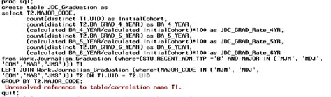 Solved Error Unresolved Reference To Tablecorrelation Name Ti Sas Support Communities