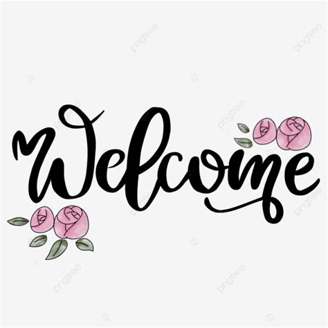 Cute Pink Welcome Design Hd Free Download Psd Welcome Text Welcome
