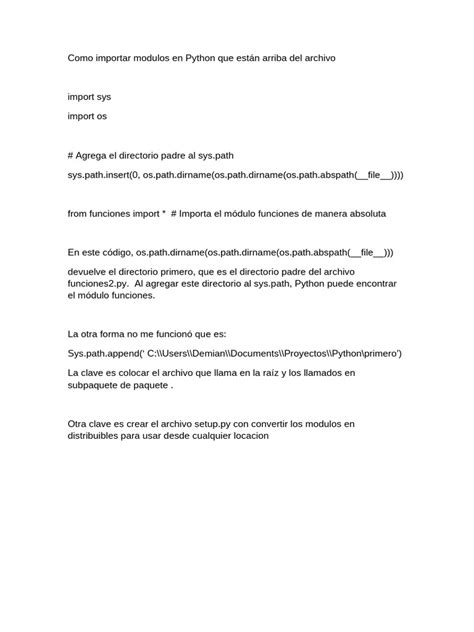 Importar Modulos En Python Pdf