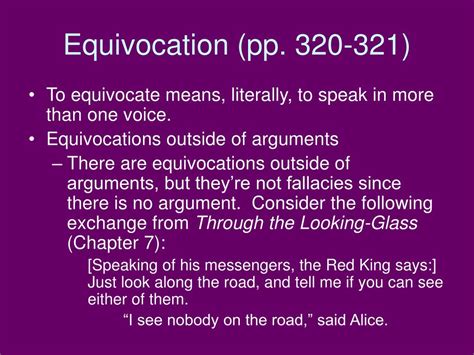 Equivocation Examples