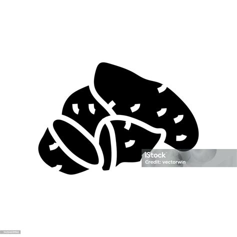 잘 익은 감자 달콤한 컷 글리프 아이콘 벡터 일러스트 레이 션 굽기에 대한 스톡 벡터 아트 및 기타 이미지 굽기 노랑 농업 Istock