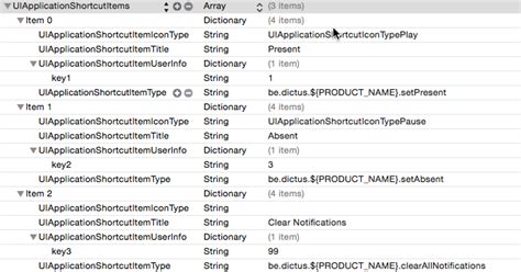 ios how to set the force touch titles dynamically stack overflow