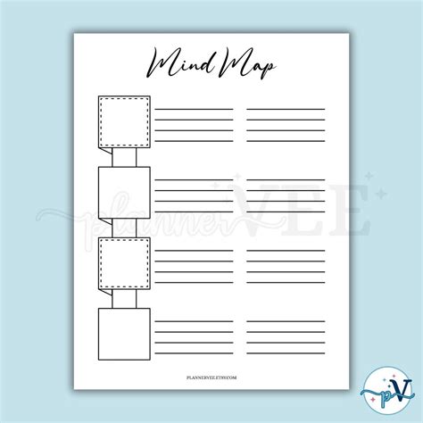 Mind Map Chart Brainstorming Map Diagram Visual Mind Map Etsy Singapore