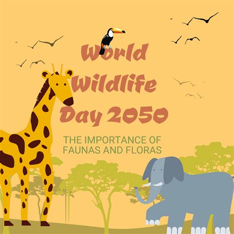 World Wildlife Day Whatsapp Post In Eps Illustrator  Psd Png