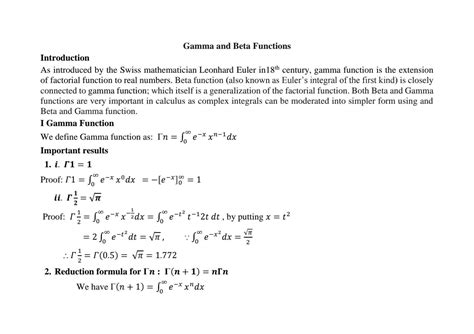 SOLUTION Beta Gamma Functions Converted Studypool