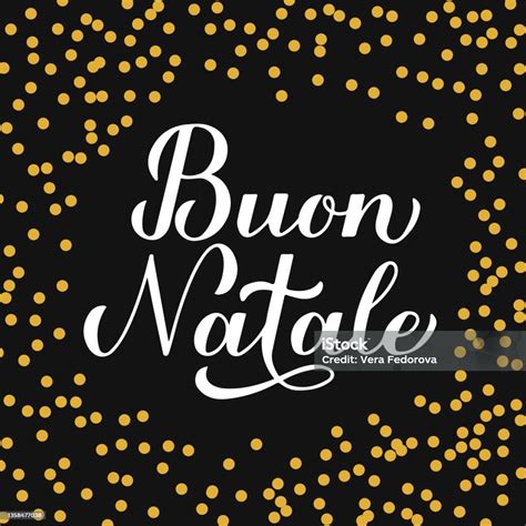 부온 나탈레 서예 손 글자 이탈리아어 메리 크리스마스 타이포그래피 포스터 인사말 카드 배너 전단지 등을 위한 벡터 템플릿 문자에