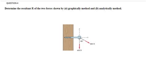 Solved QUESTION Determine The Resultant R Of The Two Chegg