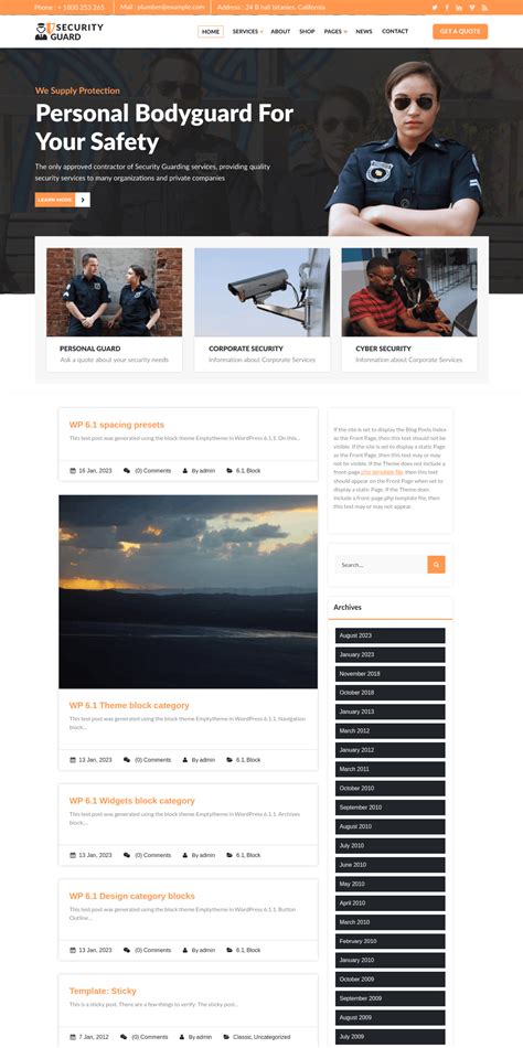 Free Security Wordpress Theme Mishkat Wp