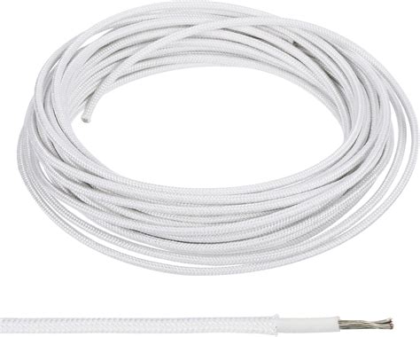 Jp Patikil 3 M 18awg 電線 絶縁 高温耐性 電気 柔軟 シリコンケーブル ランプ ボイラー ヒーター用 ホワイト Diy・工具・ガーデン