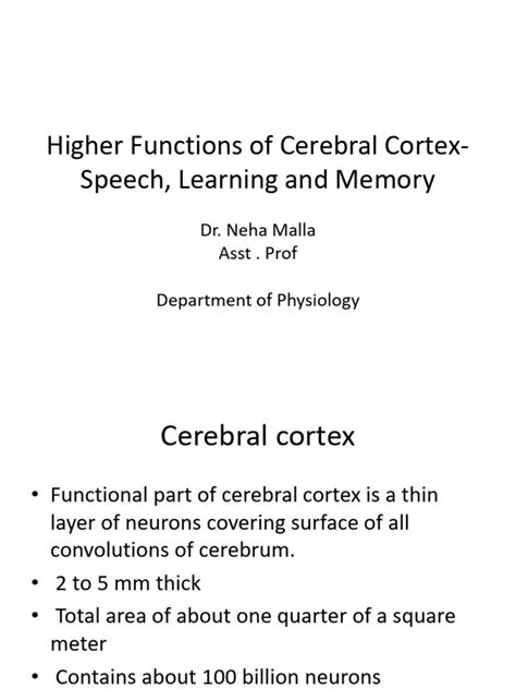 learning memory presentation pdf