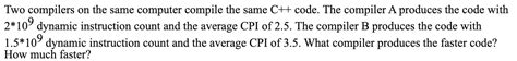 Solved Two Compilers On The Same Computer Compile The Same