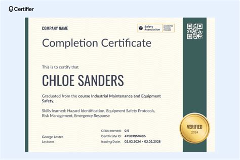 15 Safety Training Certificate Template Examples To Edit