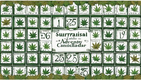 Color Cannabis Advent Calendar Festive Countdown