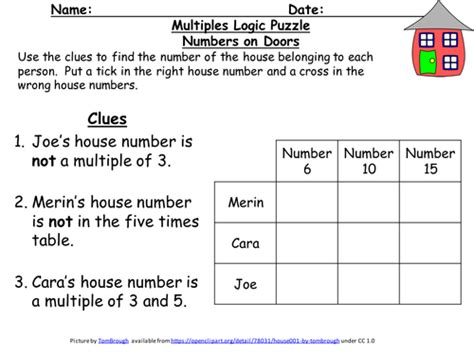 Multiples Logic Puzzles Teaching Resources