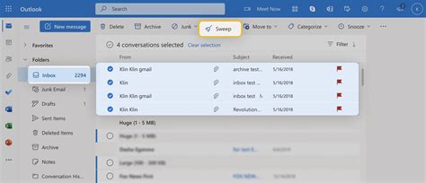 how to create a sweep rule in outlook guide by clean email