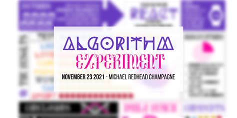 Algorithm Experiment — Michael Redhead Champagne