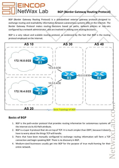 Bgp Border Gateway Routing Protocol