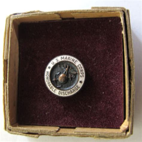 Honorable Discharge Usmc Wwii Us Marine Corps Lapel Pin Or Hat Pin