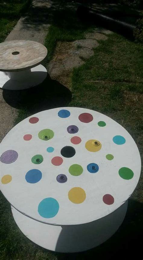 Dotty Cable Drum Table