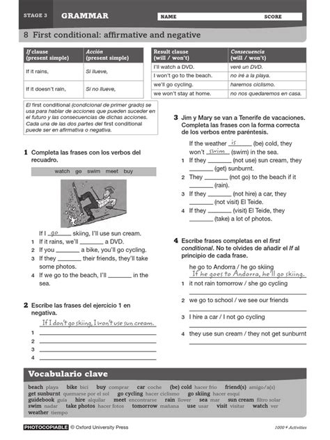 67 8 First Conditional Affirmative And Negative Pdf