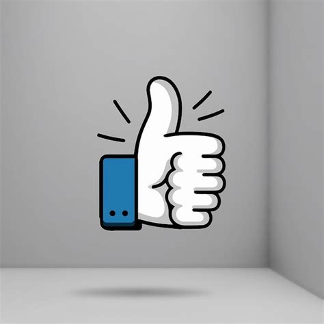 A Thumbs Up Sign That Says Thumbs Up On It Premium Ai Generated Vector
