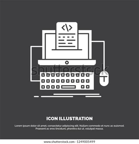 Code Coding Computer Monoblock Screen Icon Stock Vector Royalty Free 1249005499 Shutterstock