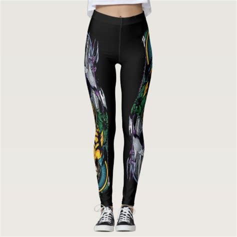 Aquaman Orin And Orm Reversible Art Nouveau Panel Leggings Zazzle