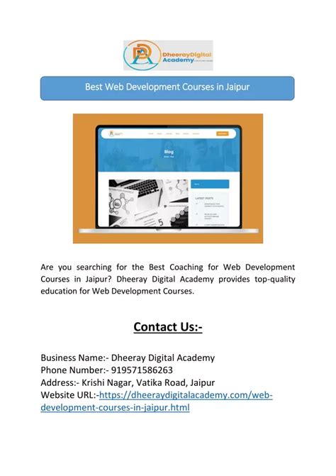 ppt best web development courses in jaipur powerpoint presentation