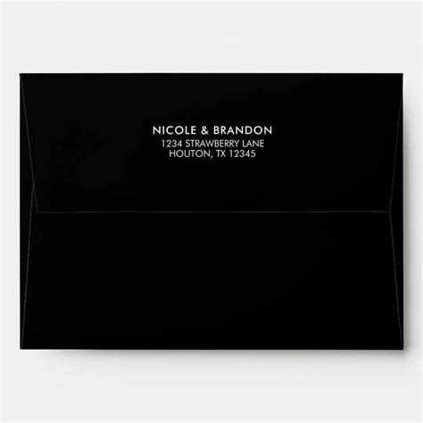 Simple Black San Serif Font Envelope Zazzle In 2025 Sans Serif