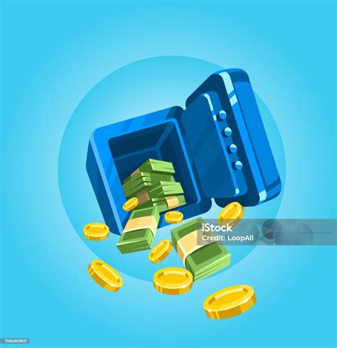 안에 돈이 들어있는 금고를 엽니 다 은행 장비 아이콘 벡터 1 달러 동전 미국 동전에 대한 스톡 벡터 아트 및 기타 이미지 1 달러 동전 미국 동전 1 유로 동전