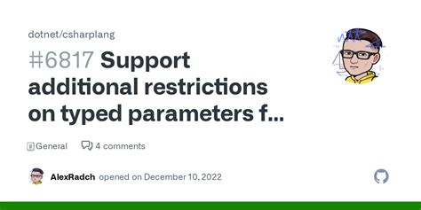 Support Additional Restrictions On Typed Parameters For Methods