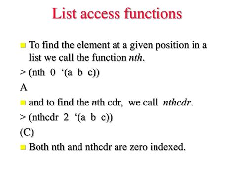 Ppt Common Lisp Lists Powerpoint Presentation Free Download Id422285