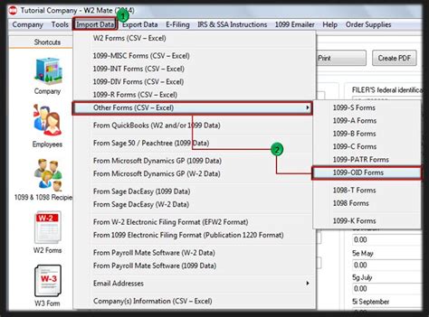 1099 Oid Import W2 Mate® Software Tutorials