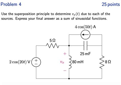 Solved Points Problem Use The Superposition Principle Chegg