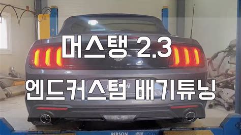 [person 펄슨] 머스탱 2 3 엔드커스텀 배기튜닝 youtube