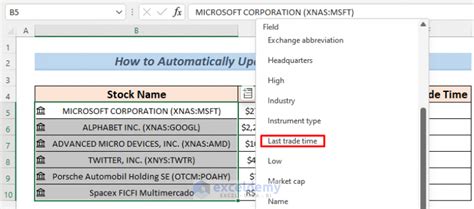 How Do You Automatically Update Stock Prices In Excel 3 Easy Methods