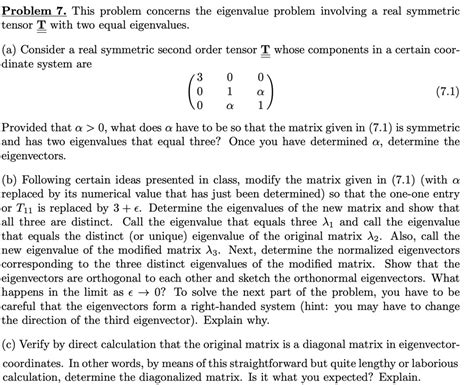 Solved Problem 7 This Problem Concerns The Eigenvalue Problem