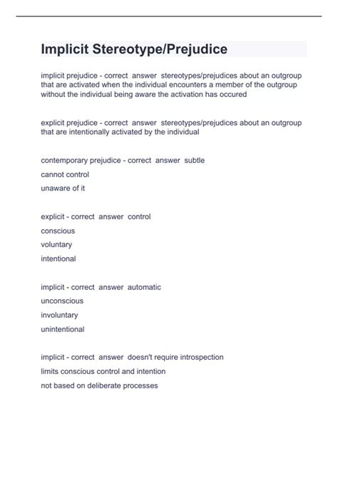 Implicit Stereotype Chamberlain College School Of Nursing Question And
