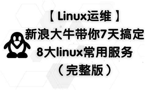 Linux运维新浪大牛带你 天搞定 大linux常用服务完整版 哔哩哔哩 bilibili
