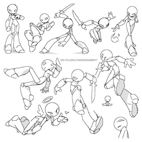 Dynamic Stickman Poses Cosas Al Azar Para Dibujar Tutorial De Dibujo